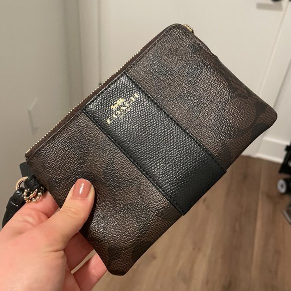 Coach | Bags | Coach Clutch Brown Classic Design | Poshmark